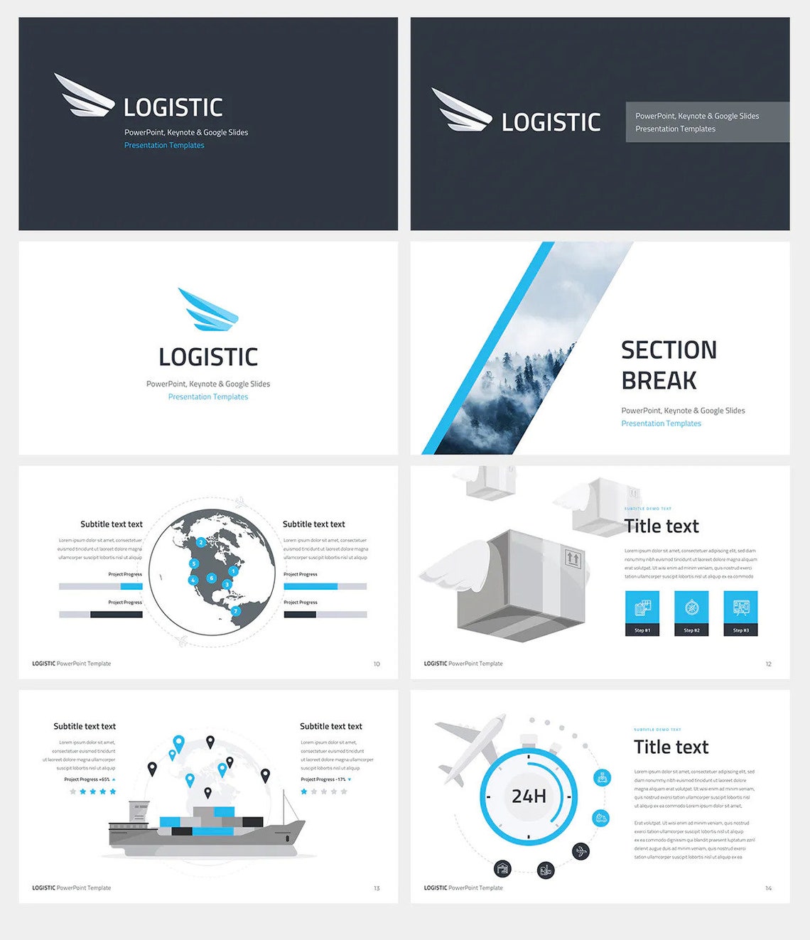Logistic Powerpoint Template - Etsy