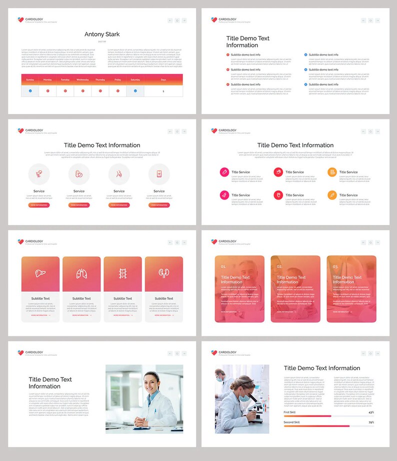 Cardiology Powerpoint Template - Medical Template - Etsy