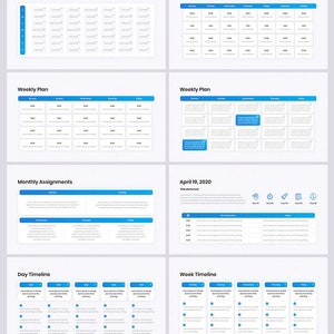 Week and Day Planning, Schedule Powerpoint Template - Etsy