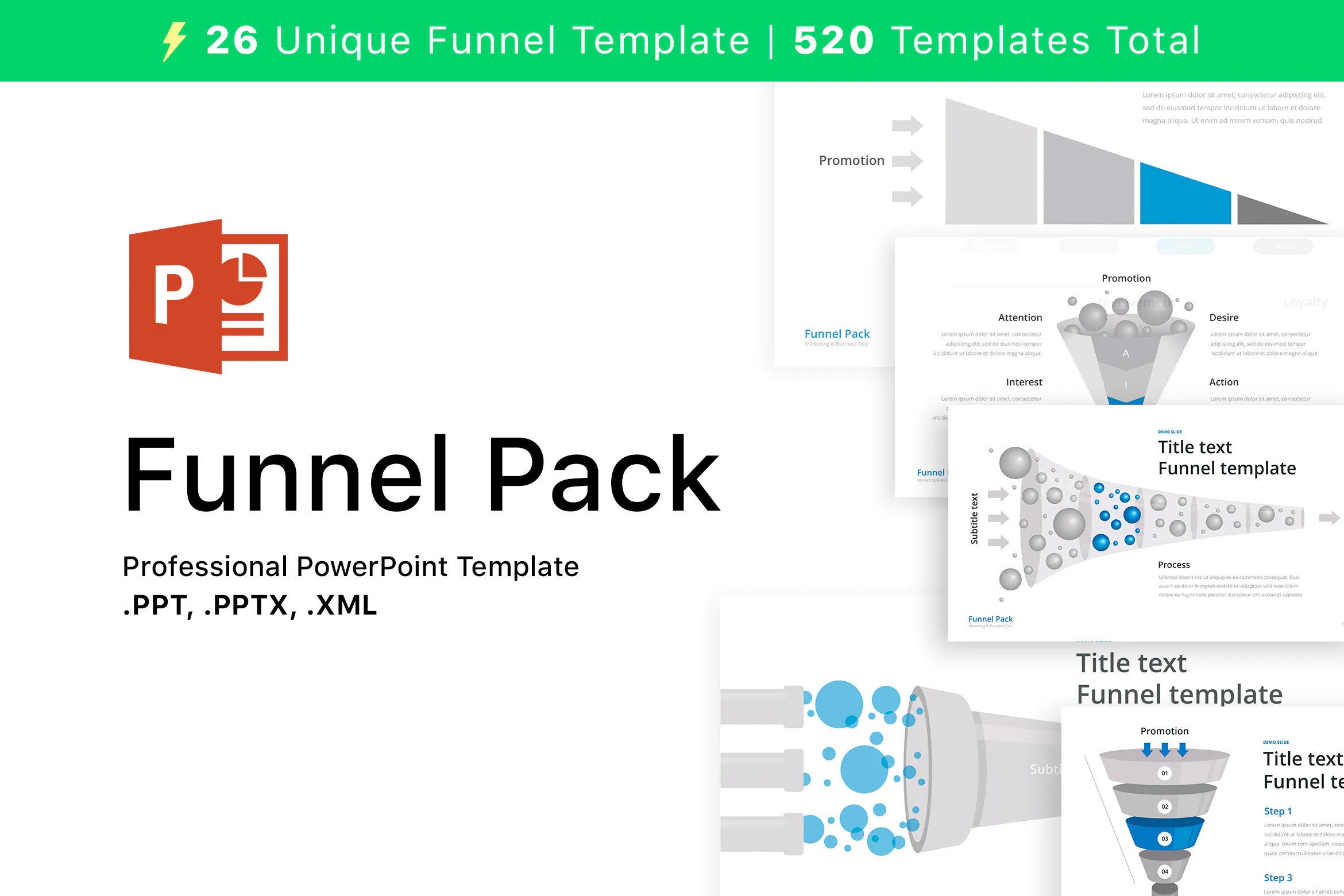 Funnel Pack Powerpoint Template - Etsy