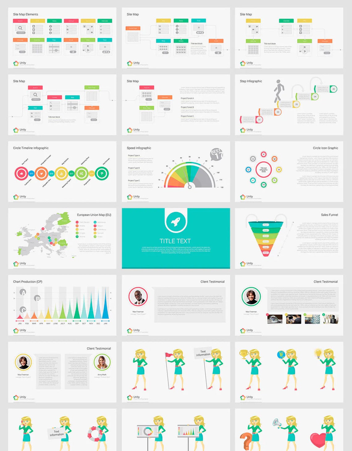 Unity Multipurpose Powerpoint Template - Etsy