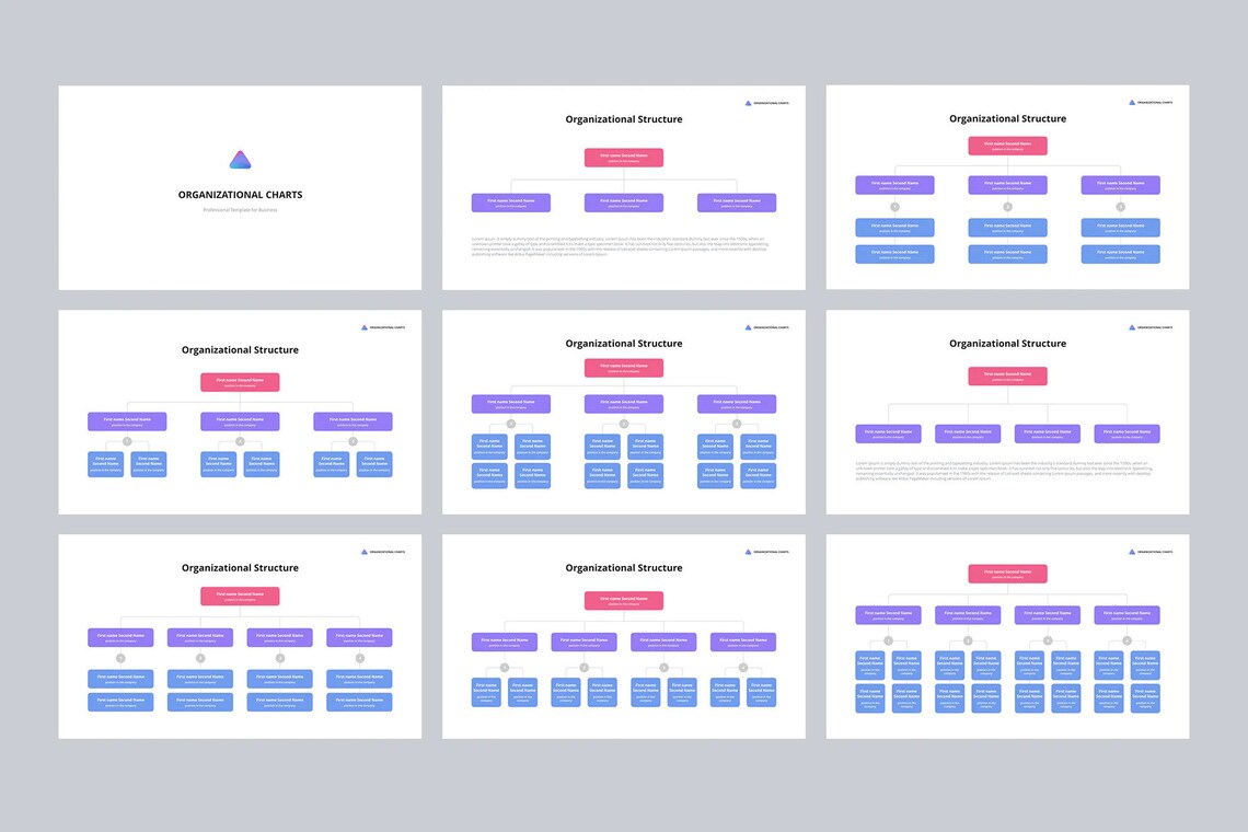 Org Charts Powerpoint Templates - Etsy