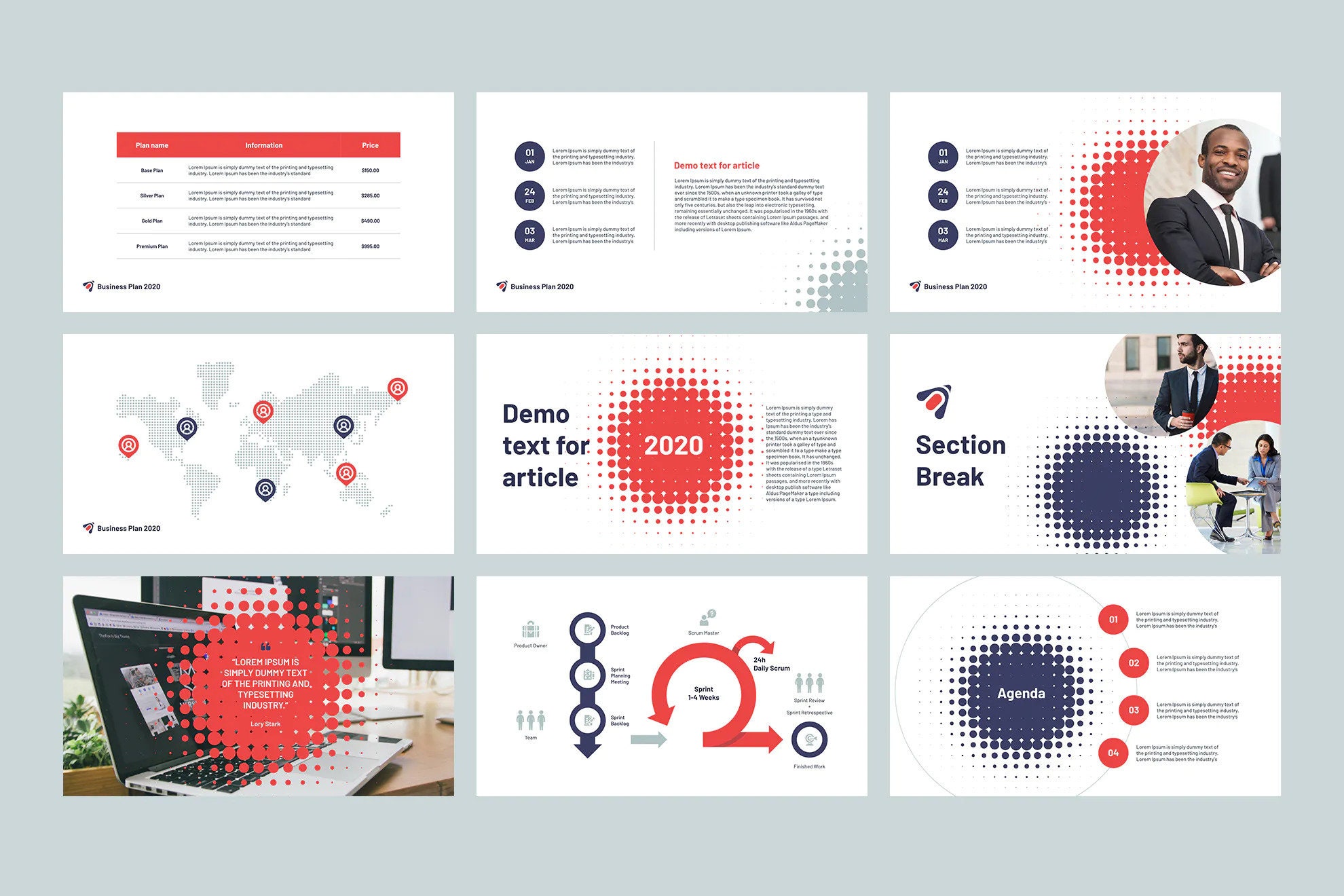 Business Plan Template 2020 for Powerpoint - Etsy