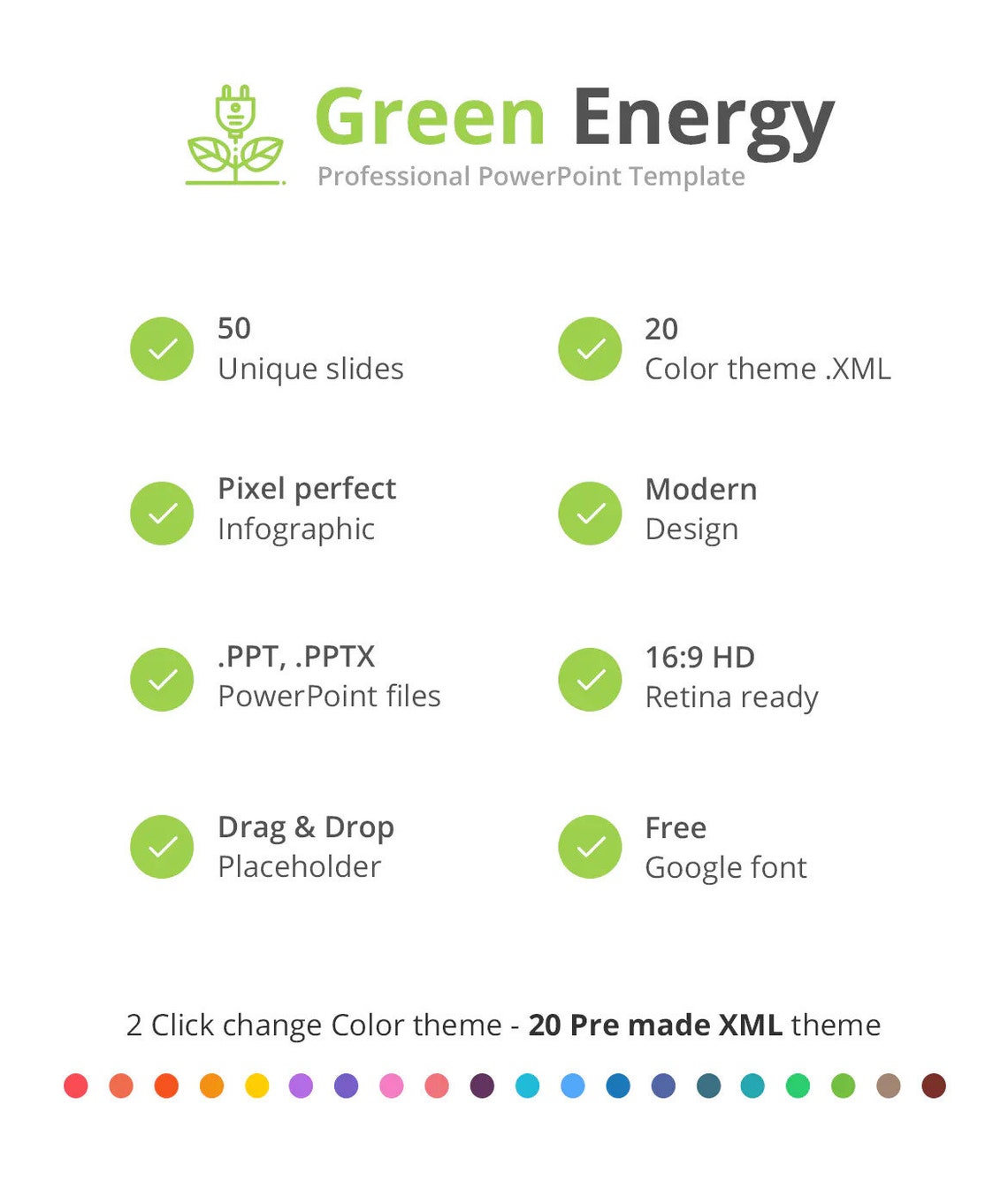 Green Energy Powerpoint Template - Etsy