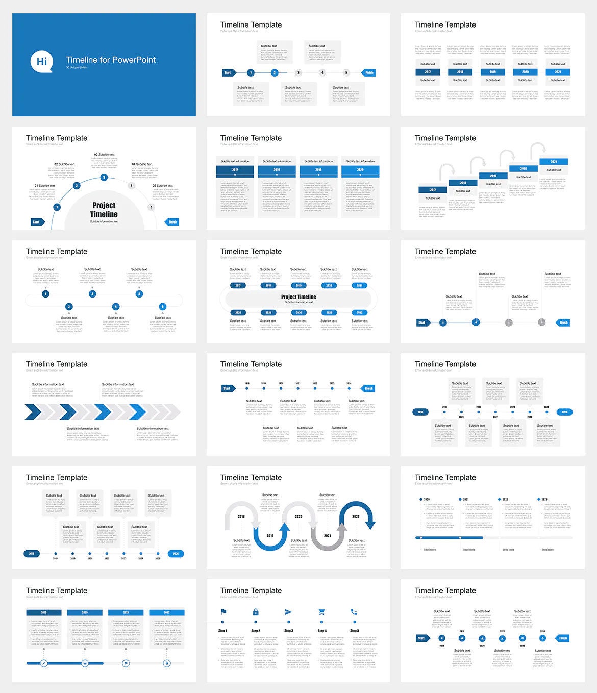 Timeline Powerpoint Template - Etsy