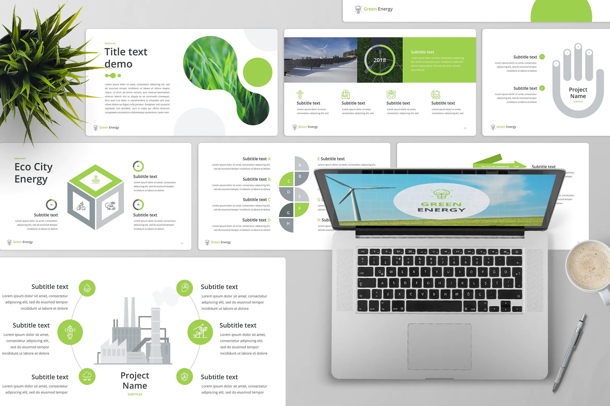 Green Energy Powerpoint Template - Etsy