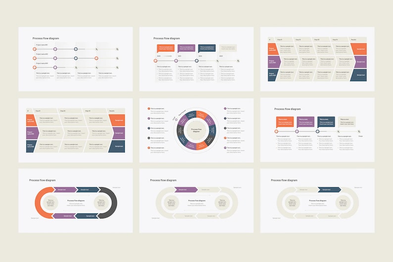 Process Flow Diagram for Powerpoint - Etsy