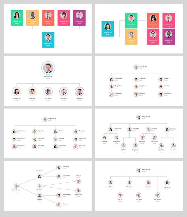 Organizational Chart for Powerpoint - Etsy