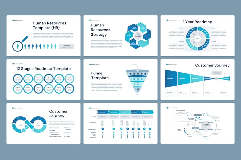 Business Plan Powerpoint Template Multipurpose Presentation | Etsy