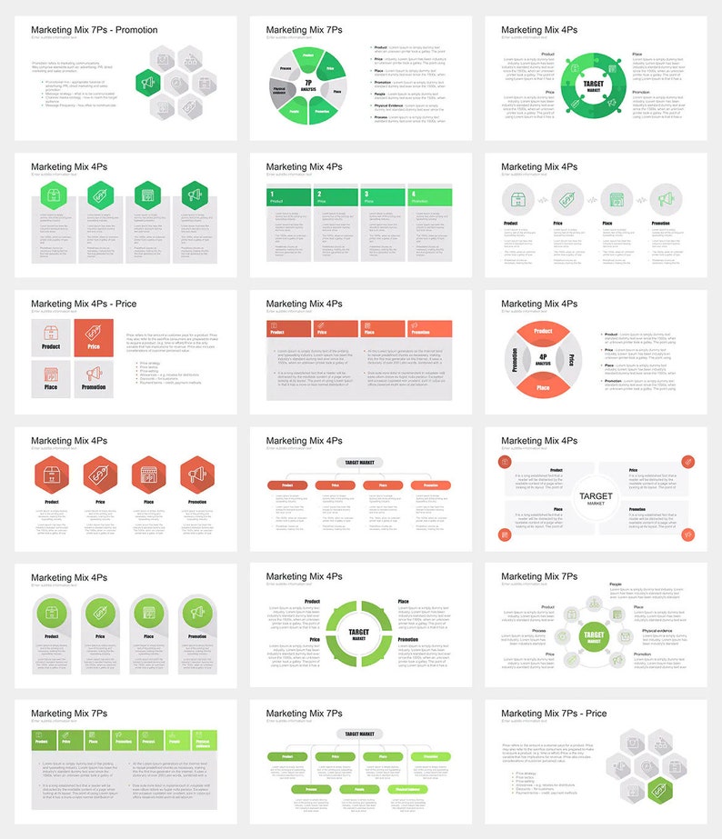 Marketing Mix Powerpoint Template - Etsy