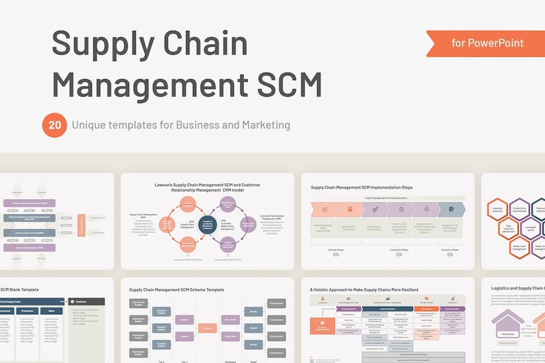 Supply Chain Management SCM for Powerpoint - Etsy