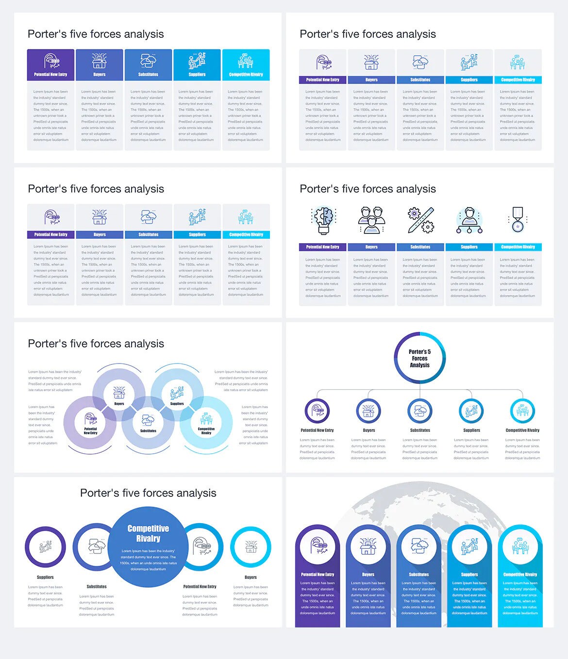 Porter’s Five Forces Analysis Powerpoint Templates - Etsy