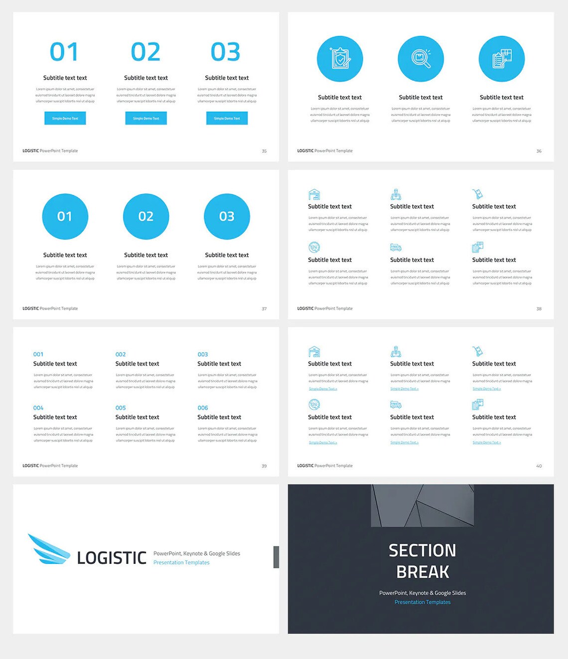 Logistic Powerpoint Template - Etsy