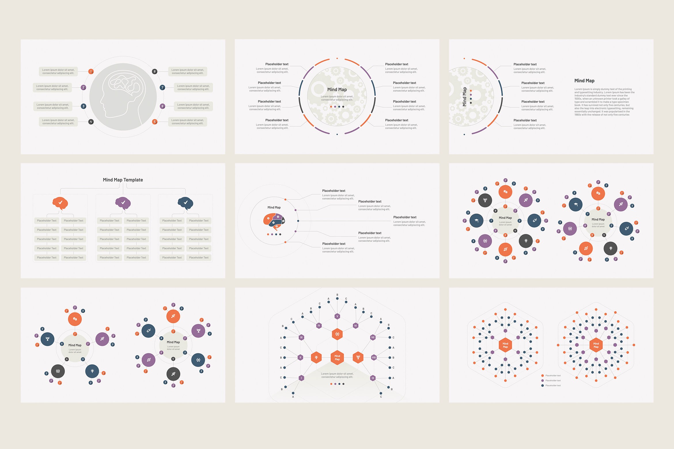Mind Map Powerpoint Templates - Etsy