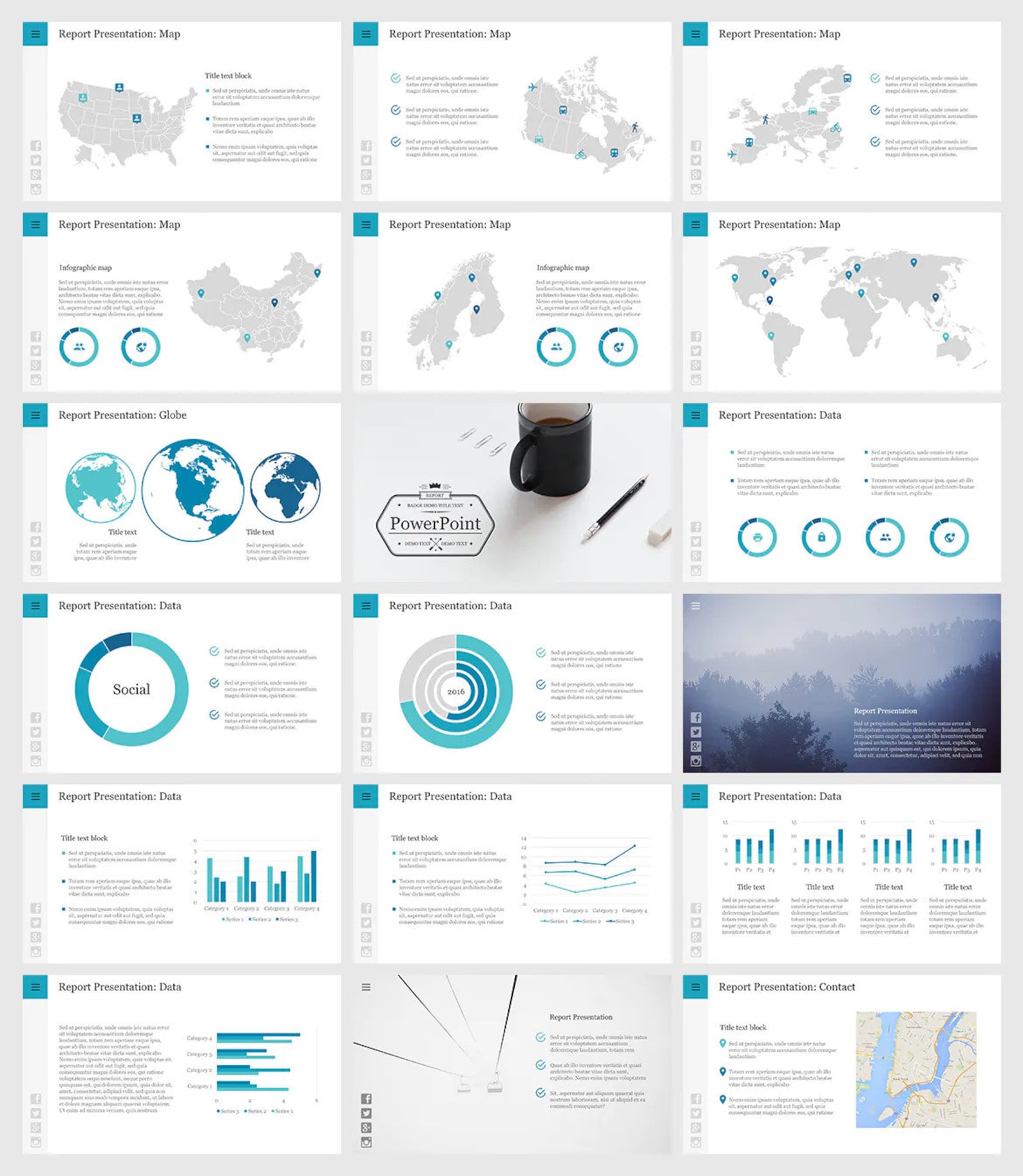 Report Powerpoint Template - Etsy