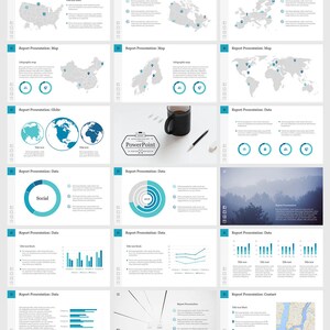 Report Powerpoint Template - Etsy