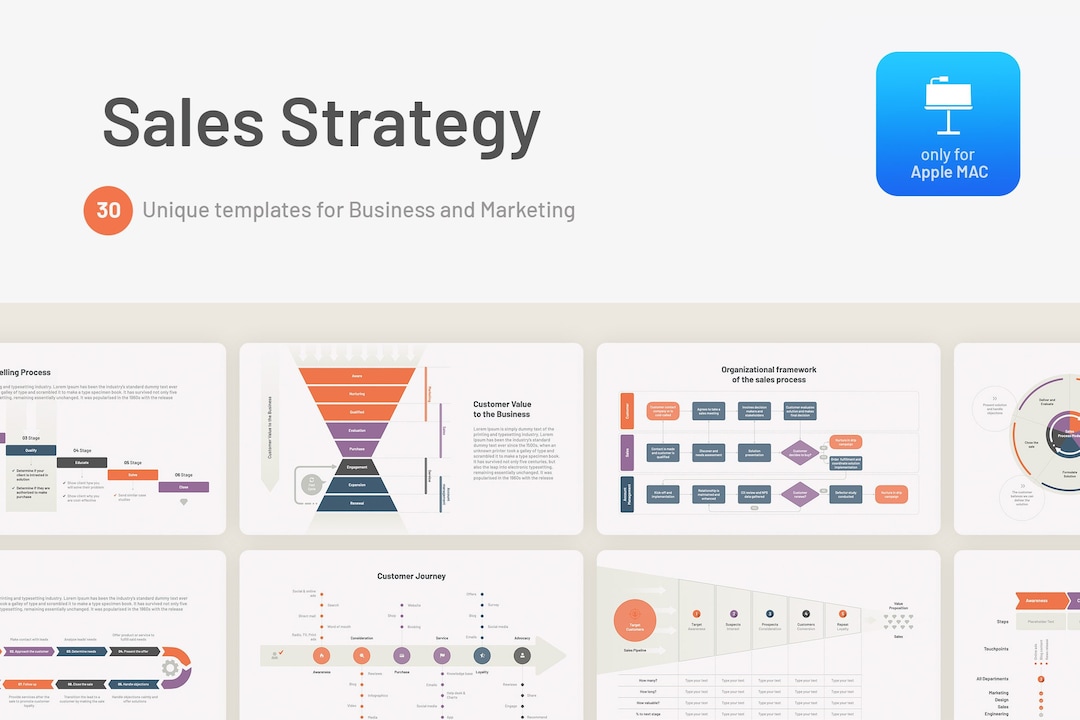 Sales Strategy Models and Templates for Keynote - Etsy