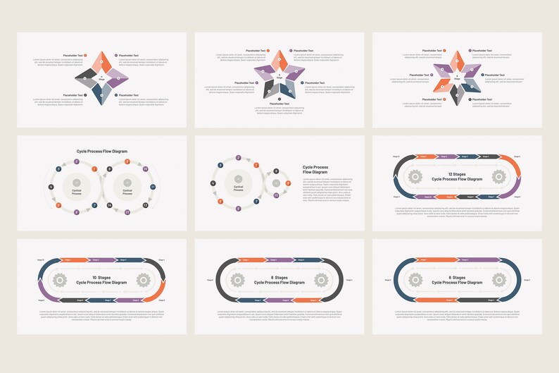 Cycle Process Flow Diagram Powerpoint Templates - Etsy