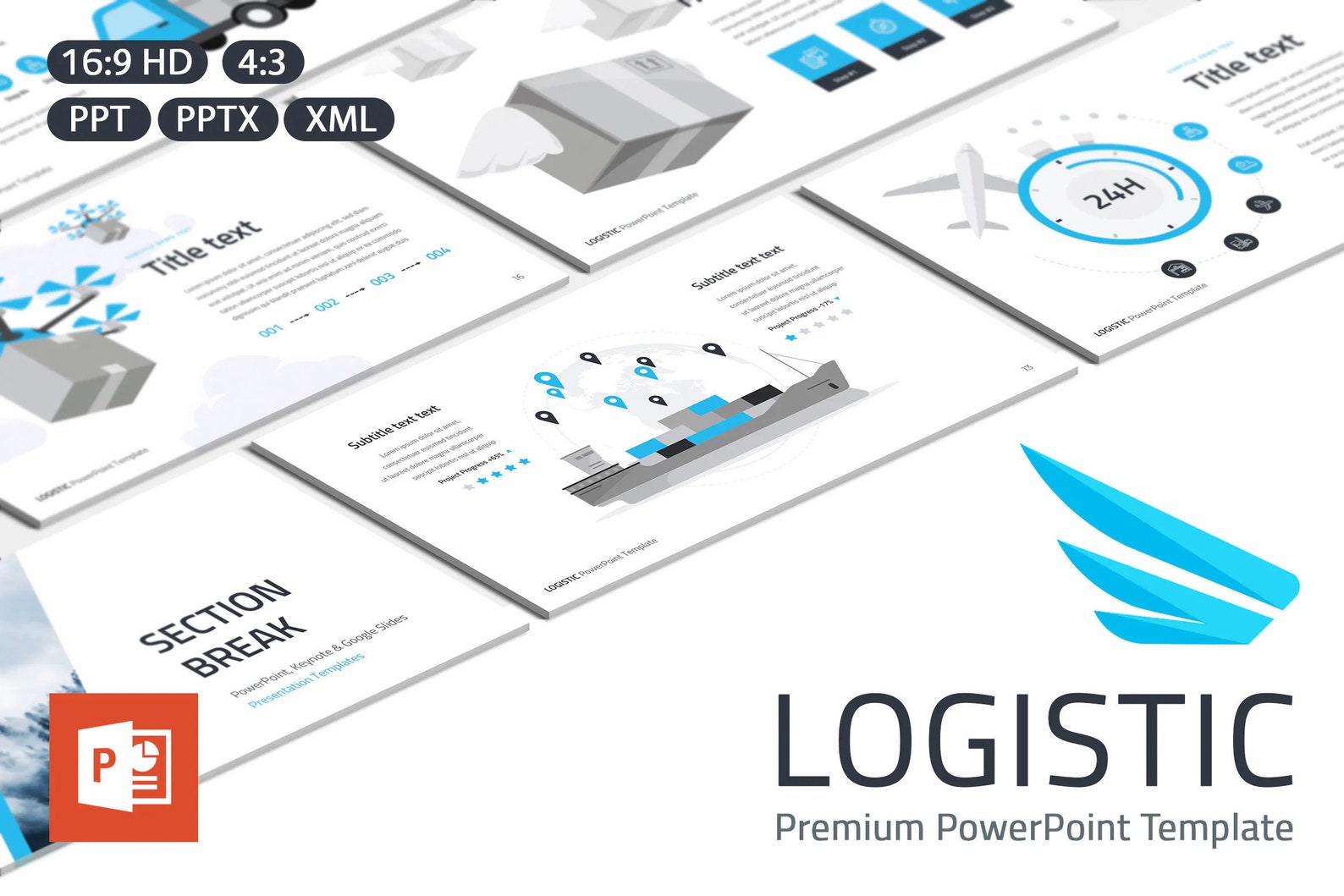 Logistic Powerpoint Template - Etsy