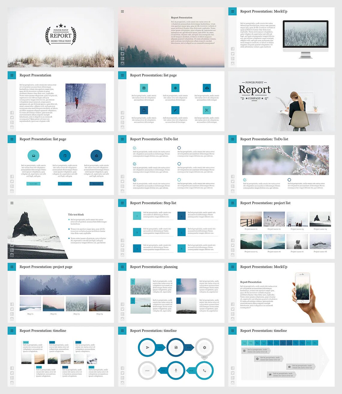 Report Powerpoint Template - Etsy