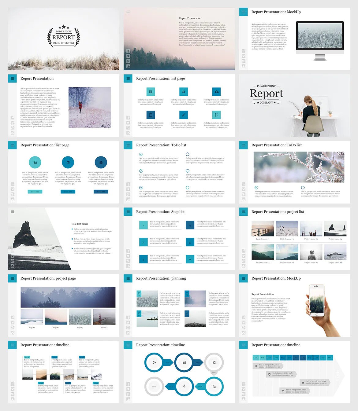Report Powerpoint Template - Etsy