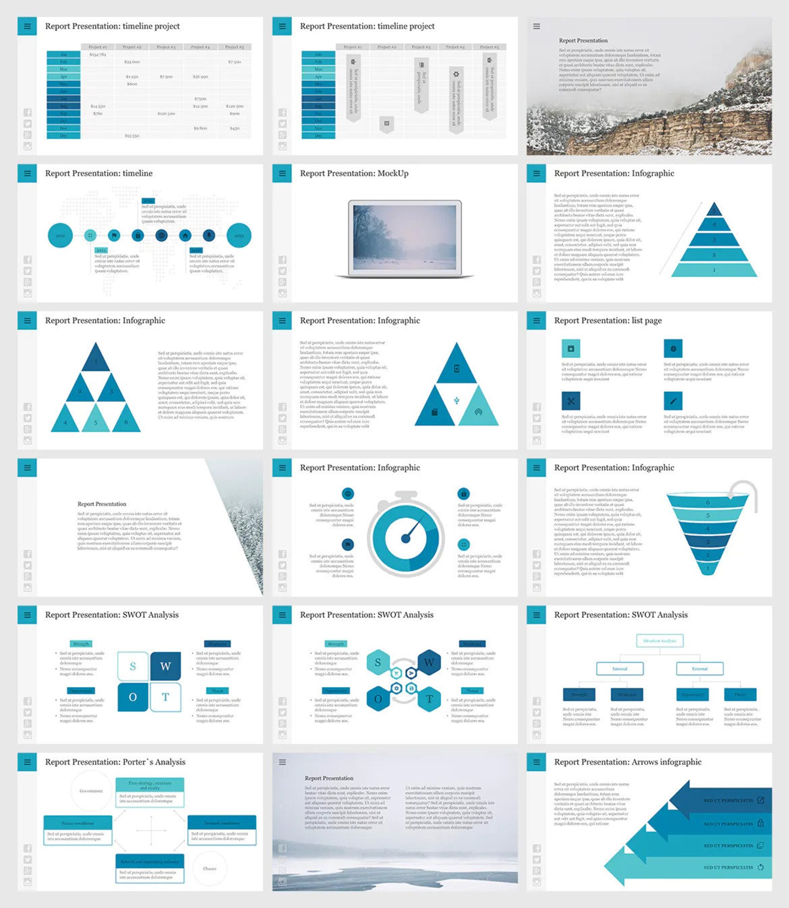 Report Powerpoint Template - Etsy
