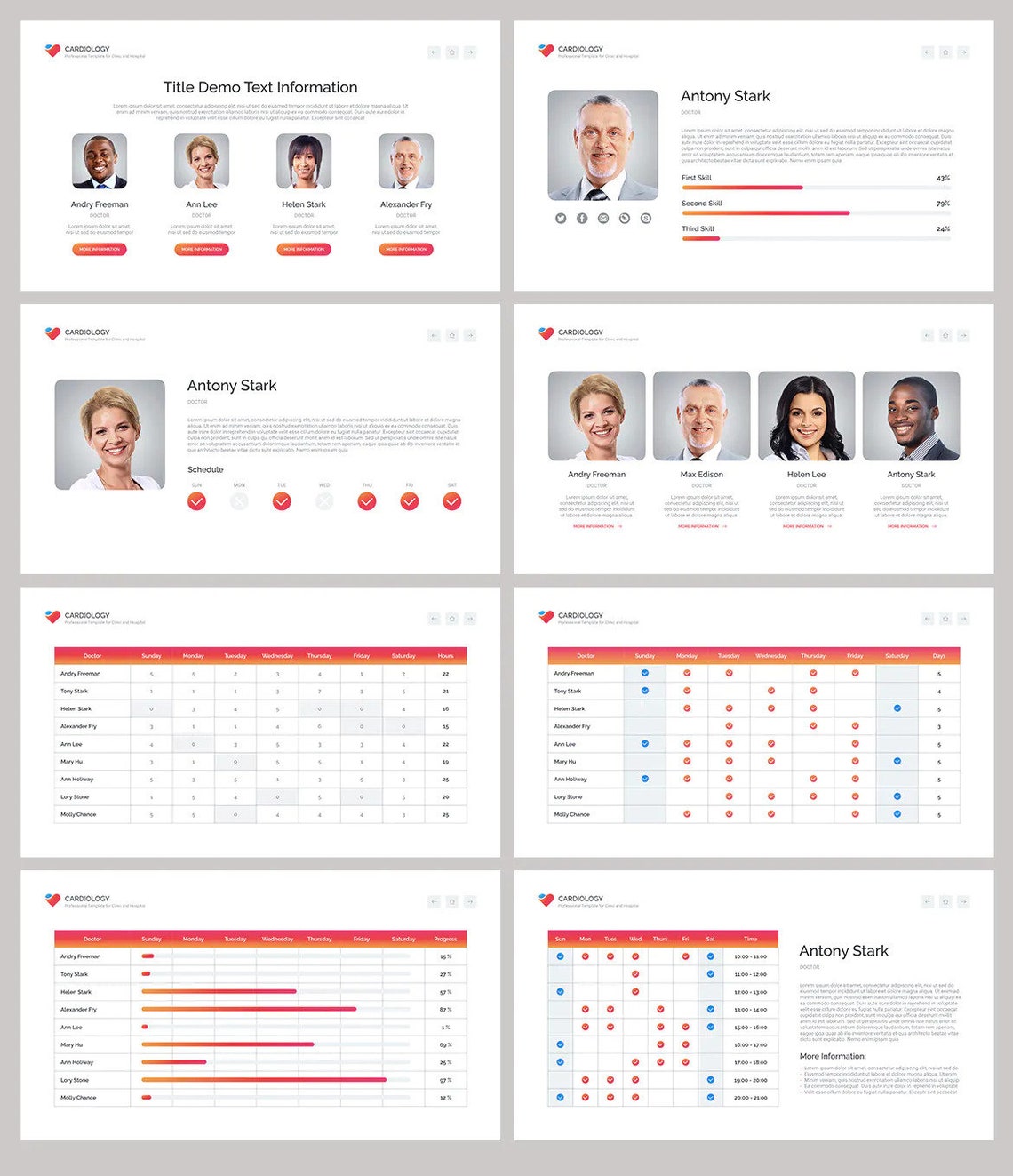Cardiology Powerpoint Template - Medical Template - Etsy