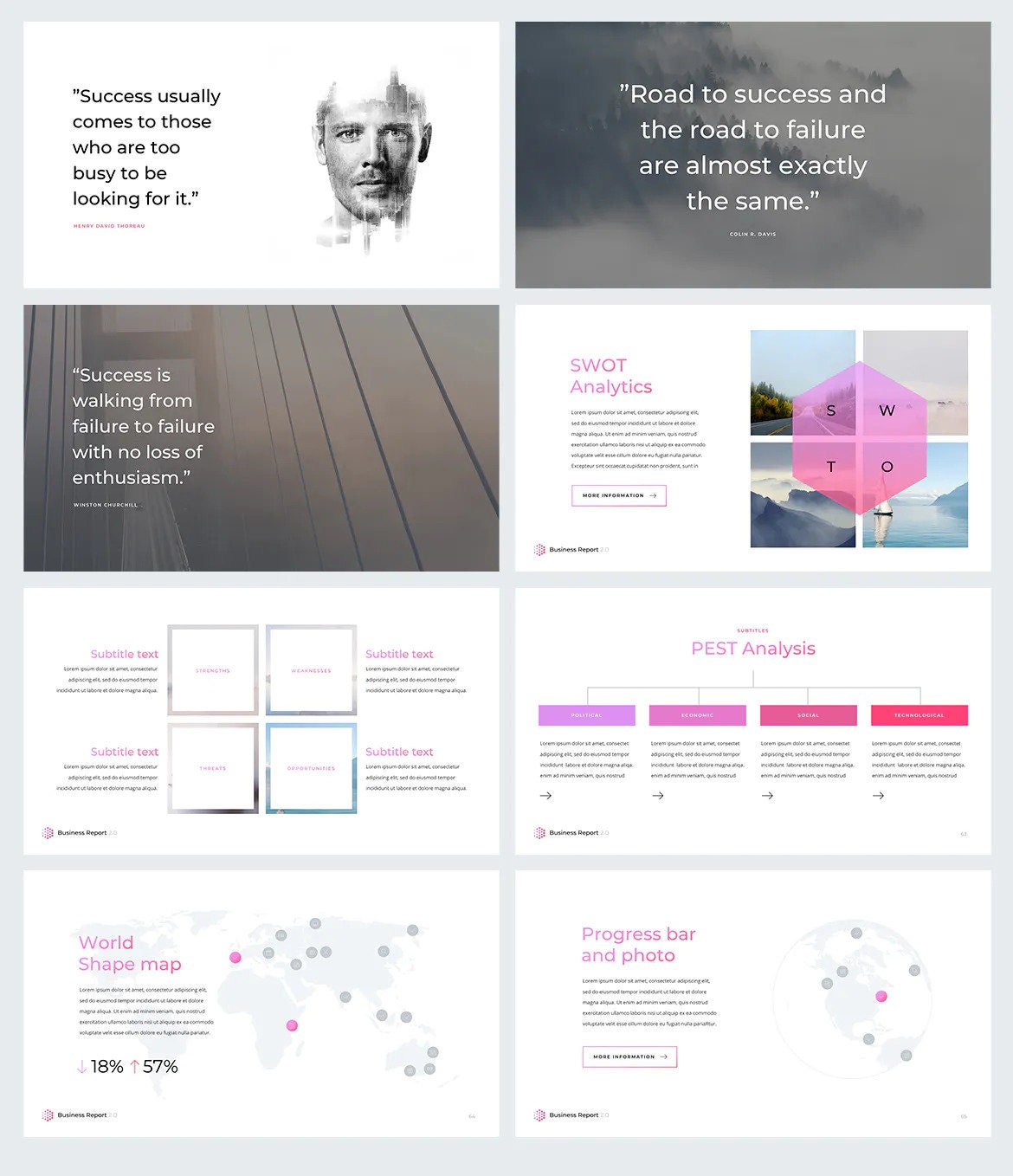 Business Report 2.0 Powerpoint Template - Etsy