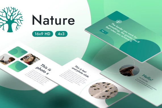 Nature PowerPoint Template Eco & Environment PPT | Etsy