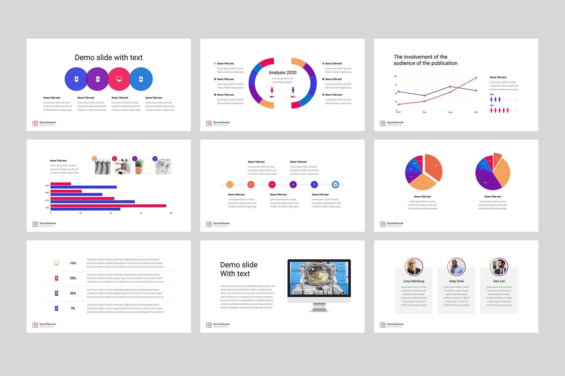 Instagram Analysis Powerpoint Template - Etsy