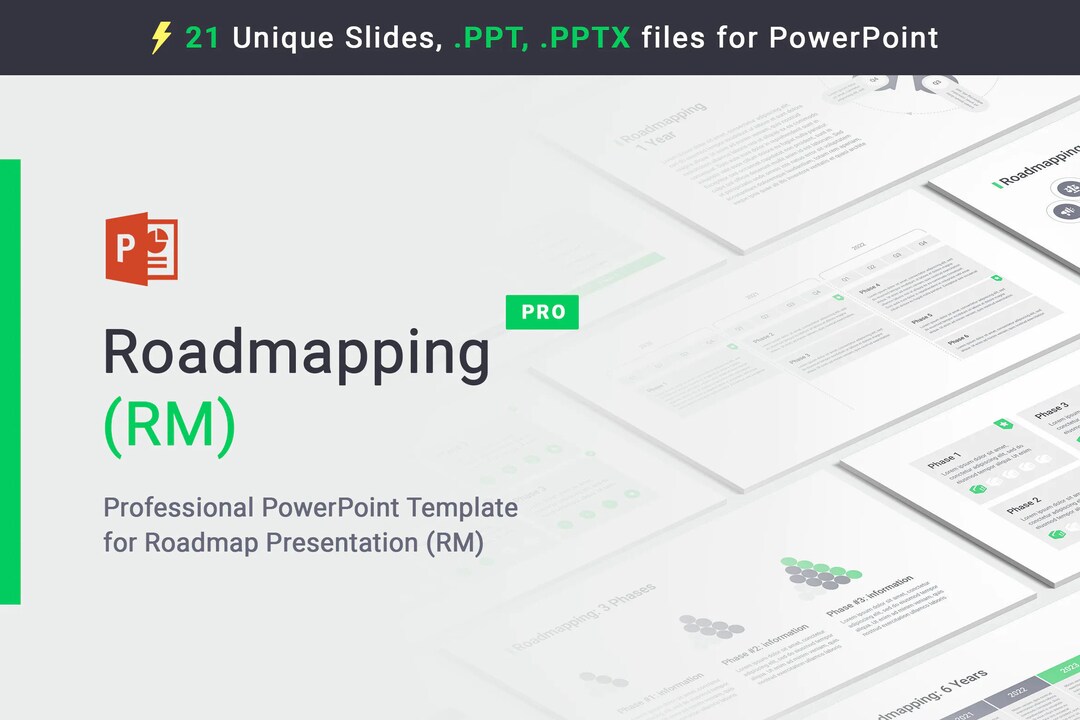 Roadmapping for Powerpoint Template - Etsy