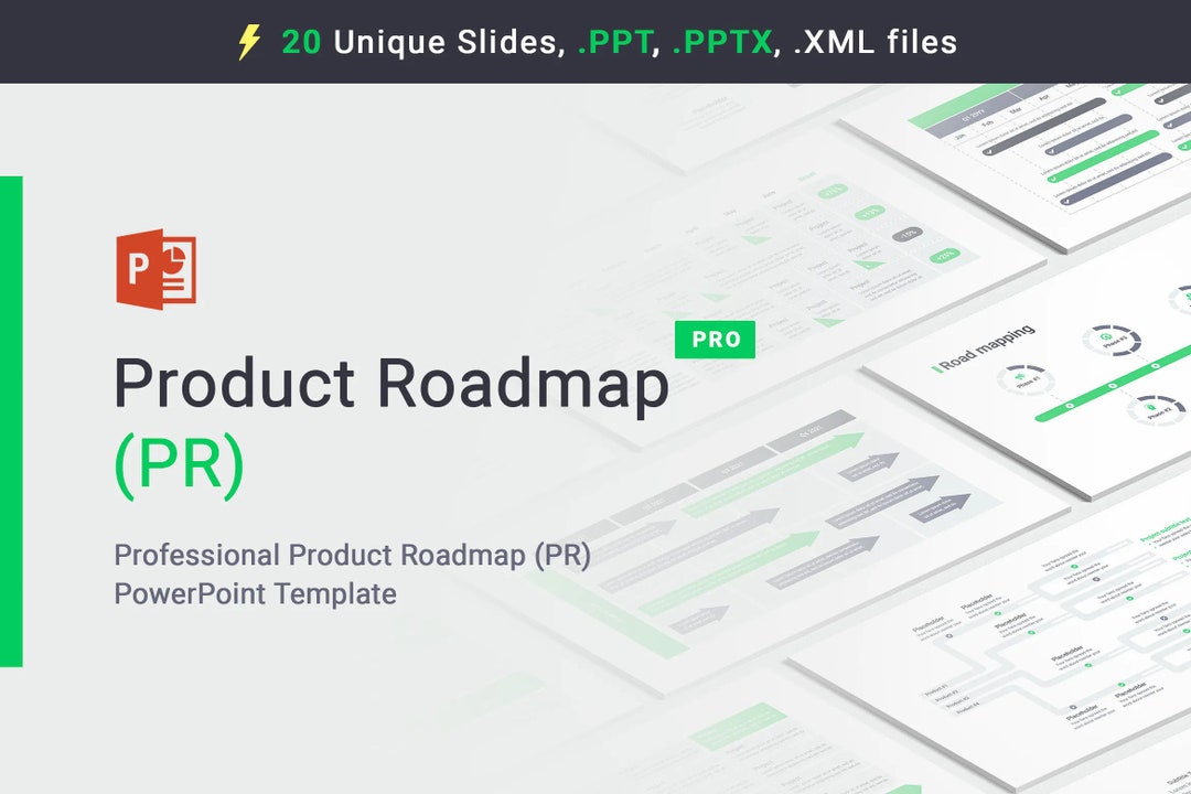 Product Roadmap Powerpoint Templates - Etsy
