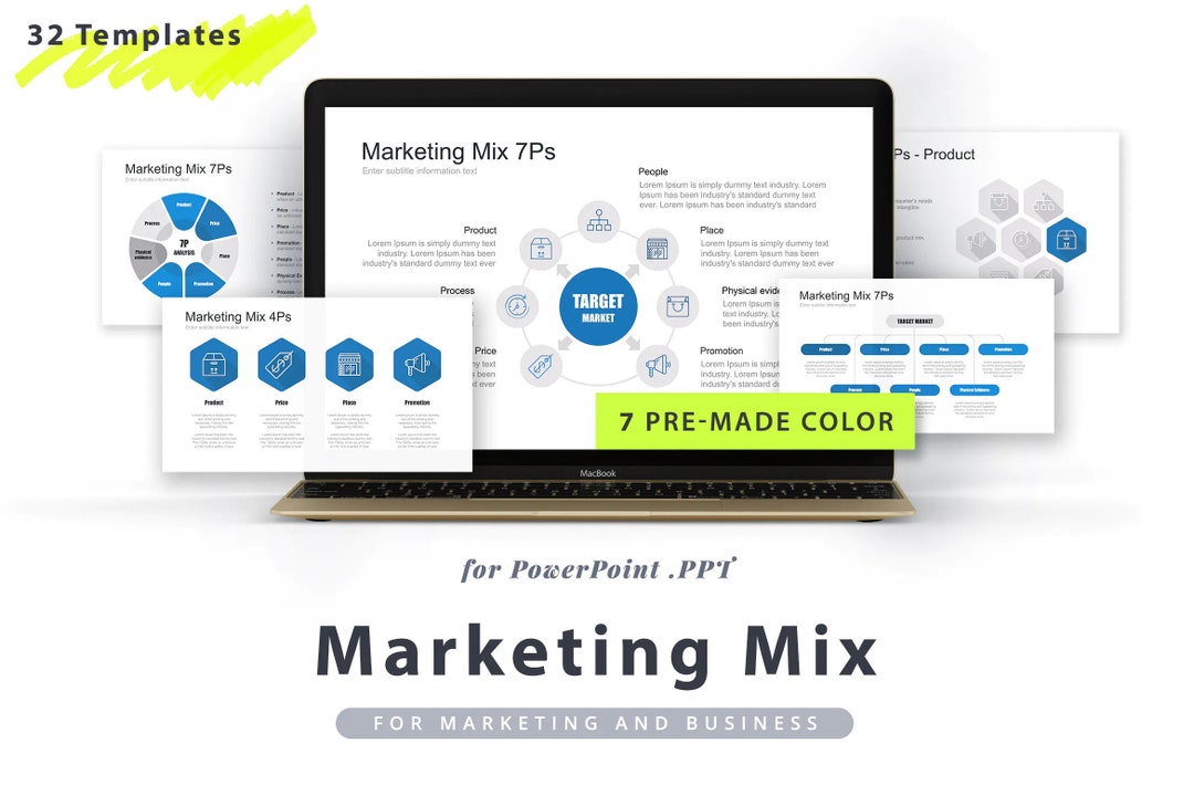 Marketing Mix Powerpoint Template - Etsy