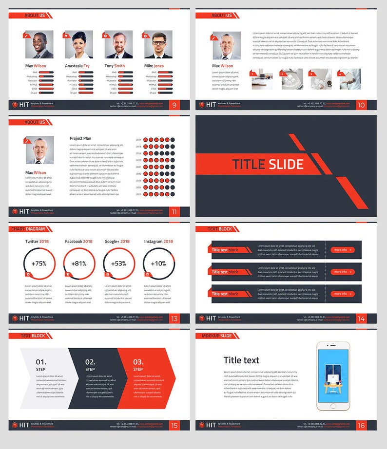 HIT - Professional Powerpoint Template - Etsy
