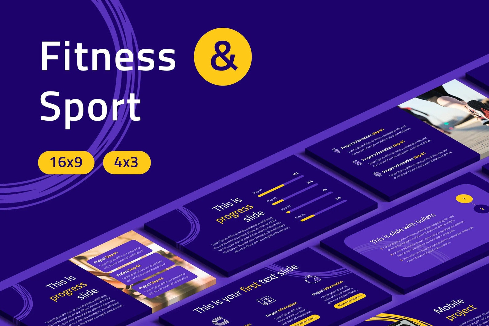 Fitness & Sport Powerpoint Template PPT - Etsy