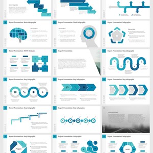 Report Powerpoint Template - Etsy