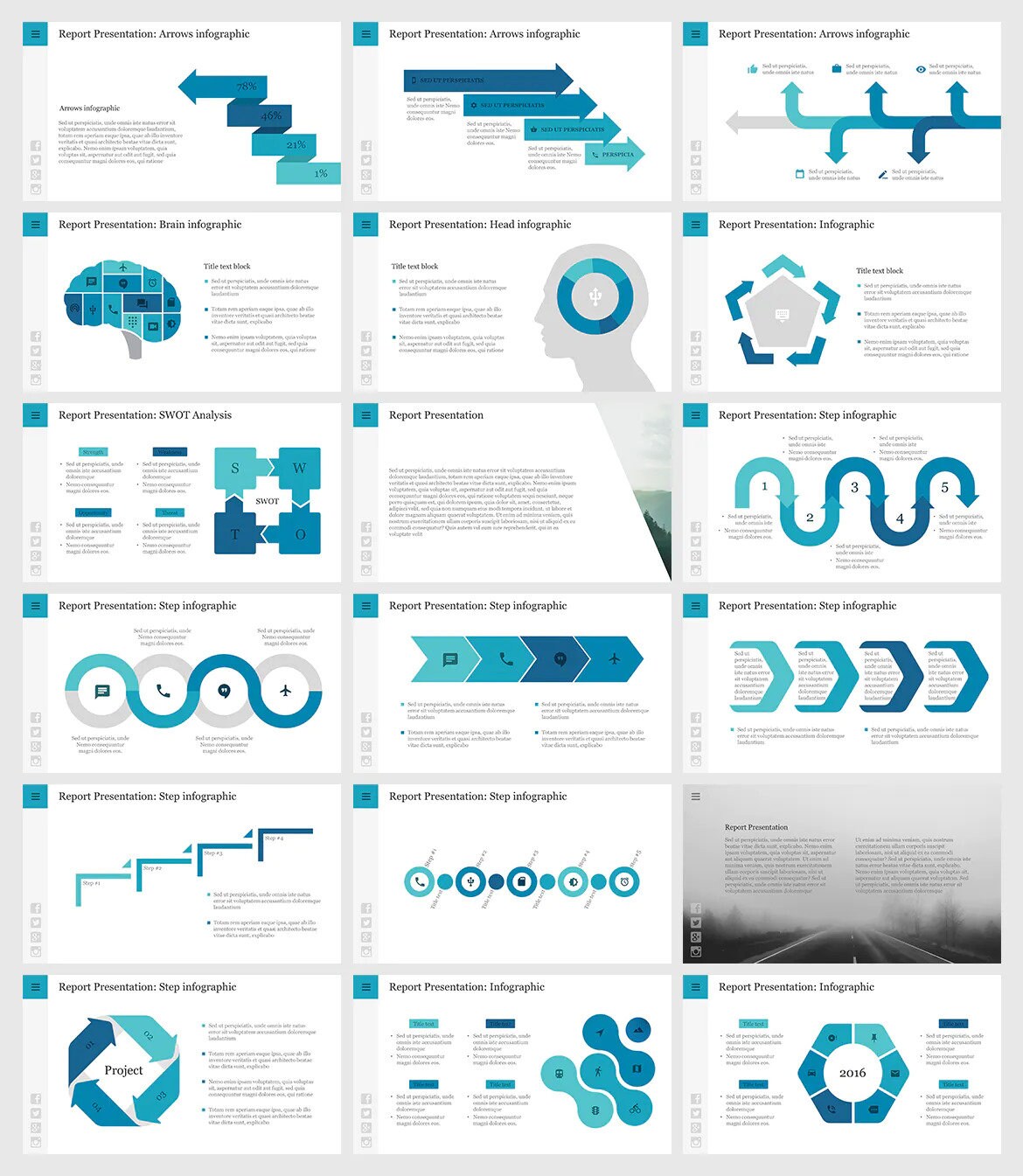 Report Powerpoint Template - Etsy