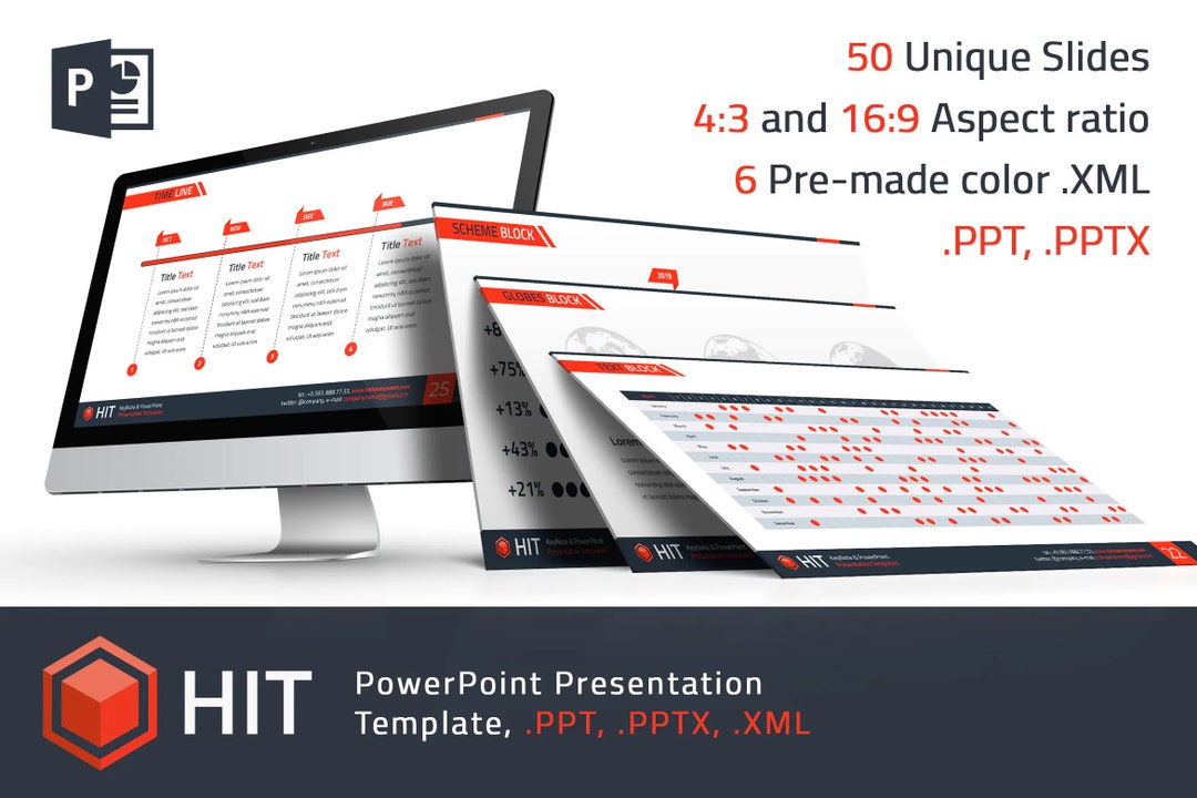 HIT - Professional Powerpoint Template - Etsy