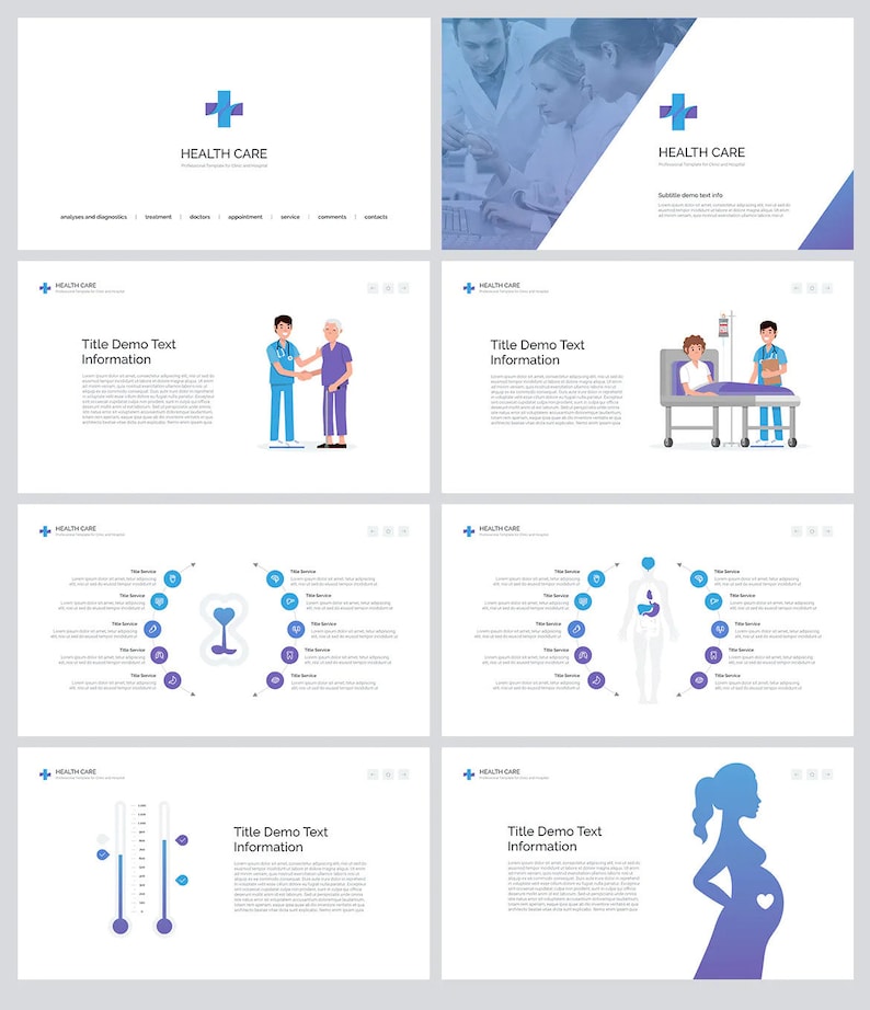 Health Care Powerpoint Template - Medical Template - Etsy