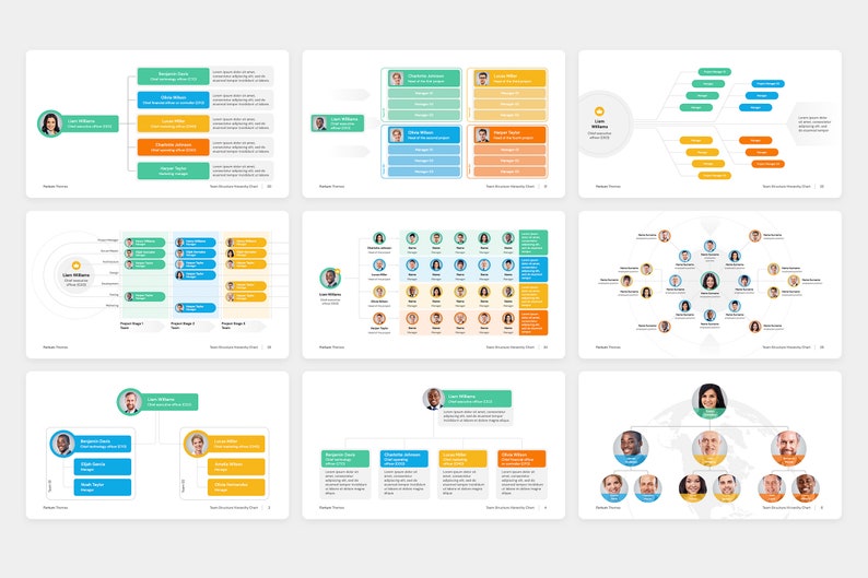 Team Structure Hierarchy Chart for Powerpoint - Etsy