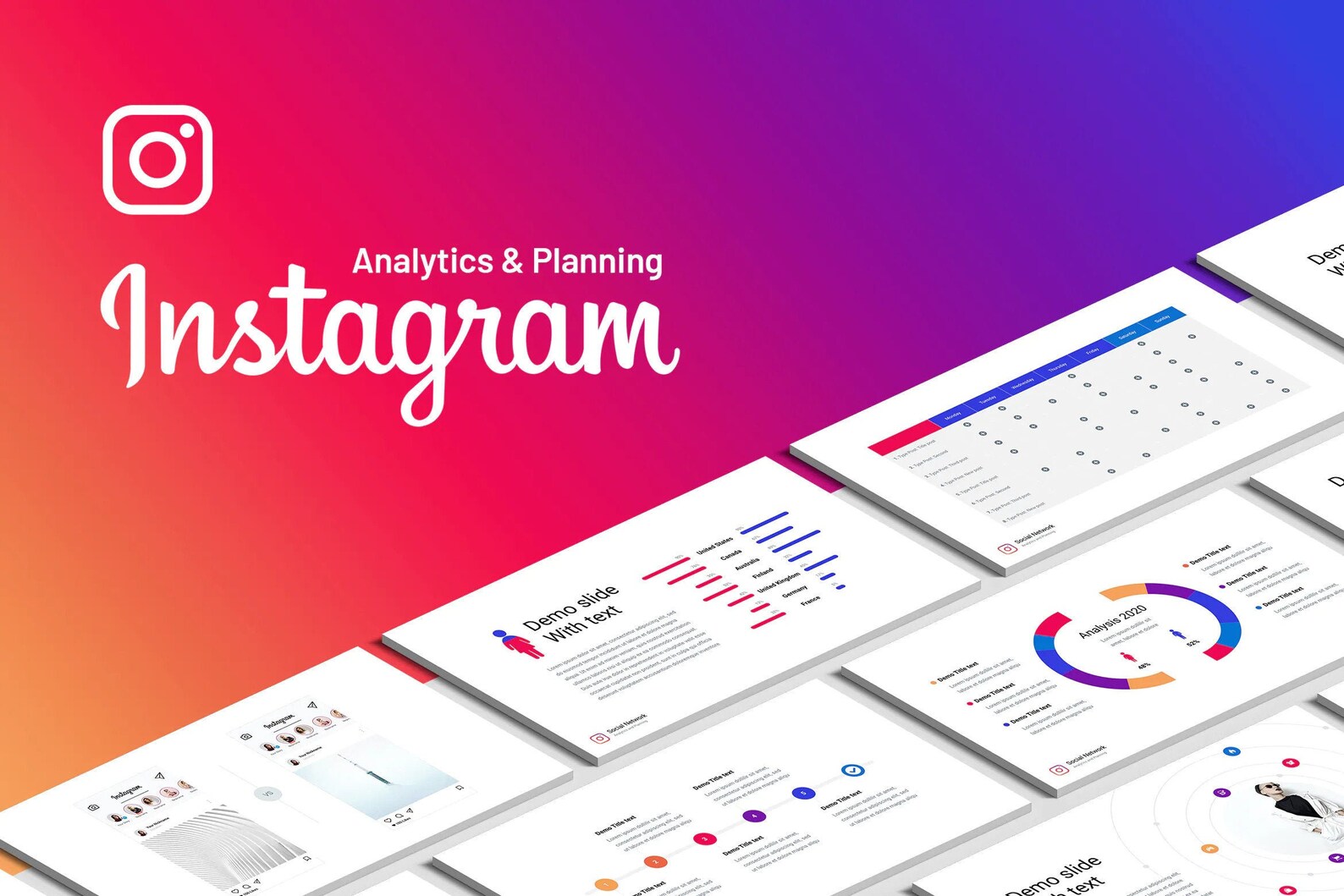 Instagram Analysis Powerpoint Template - Etsy