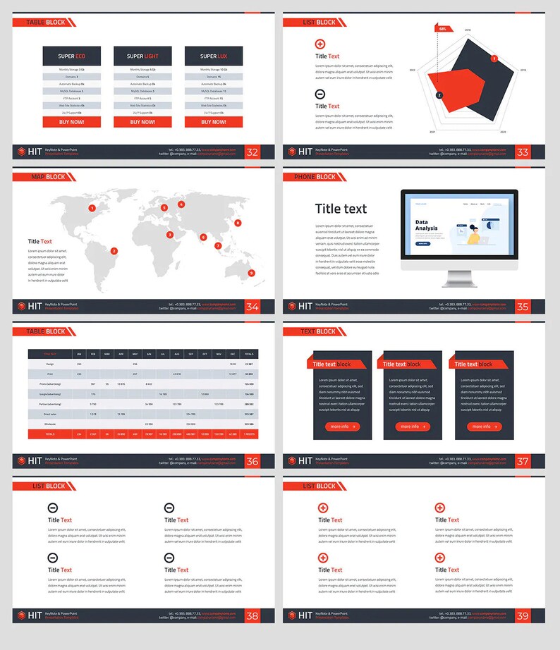HIT - Professional Powerpoint Template - Etsy