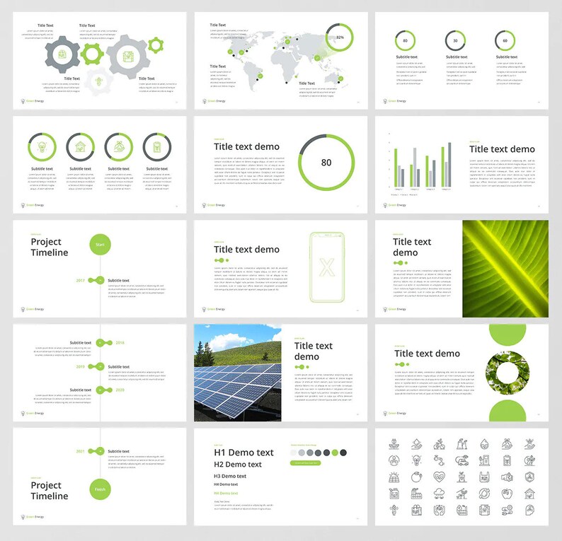 Green Energy Powerpoint Template - Etsy