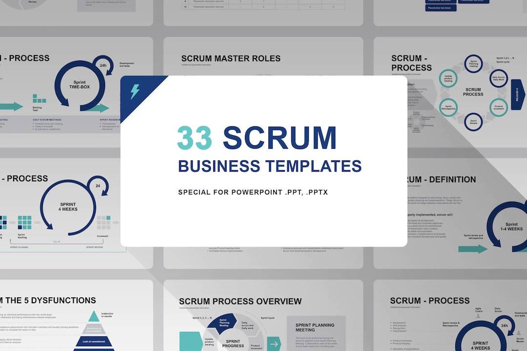 Scrum Model Powerpoint Template - Etsy