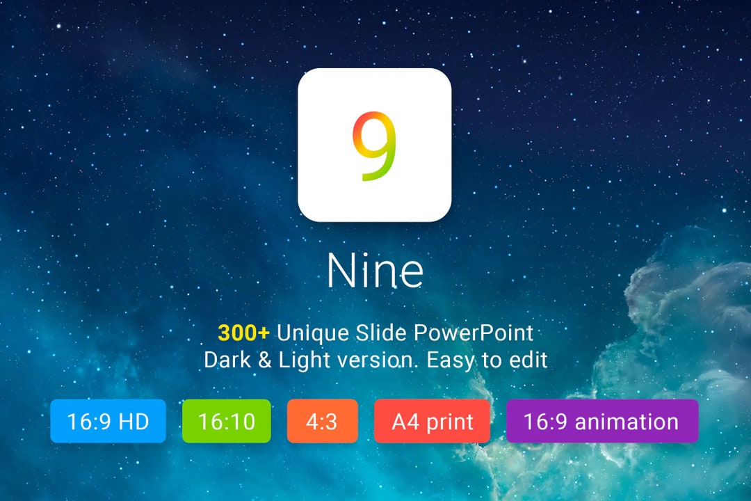 Nine - Multipurpose Powerpoint Template - Etsy