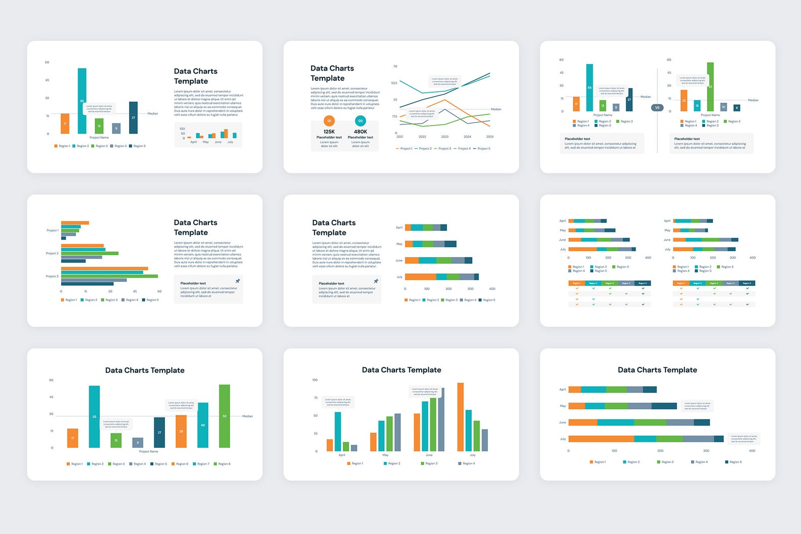 Data Chart Powerpoint Templates - Etsy
