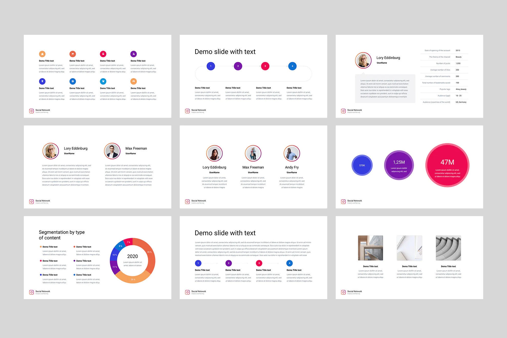 Instagram Analysis Powerpoint Template - Etsy