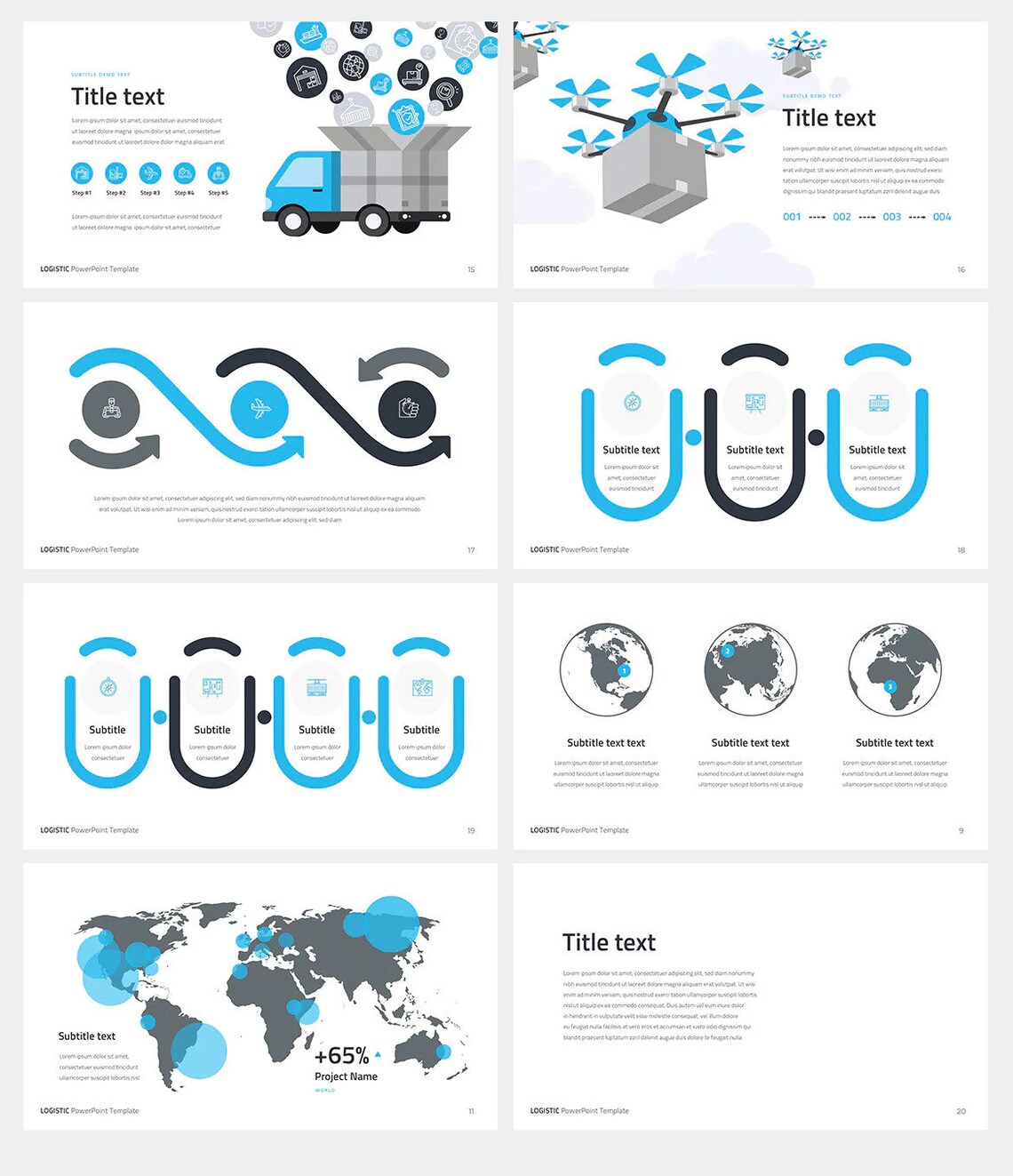 Logistic Powerpoint Template - Etsy