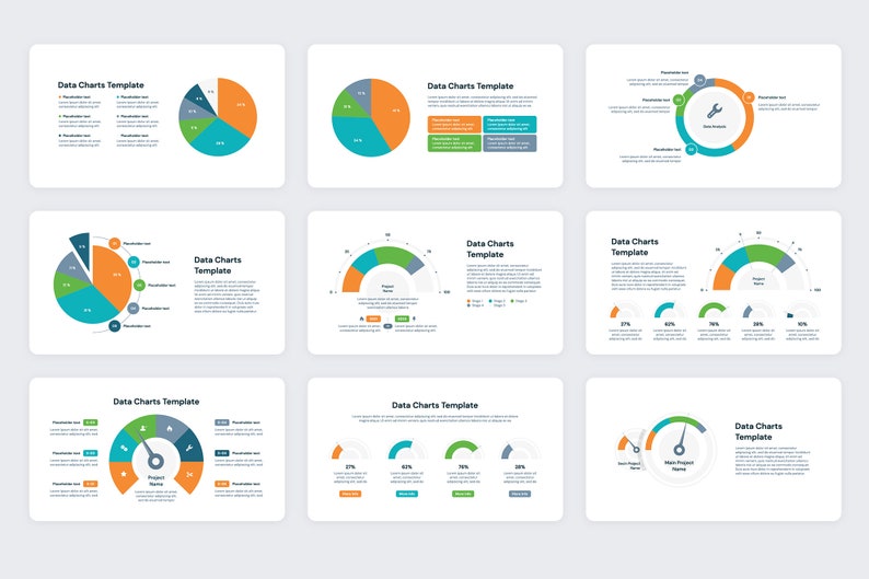 Data Chart Powerpoint Templates - Etsy