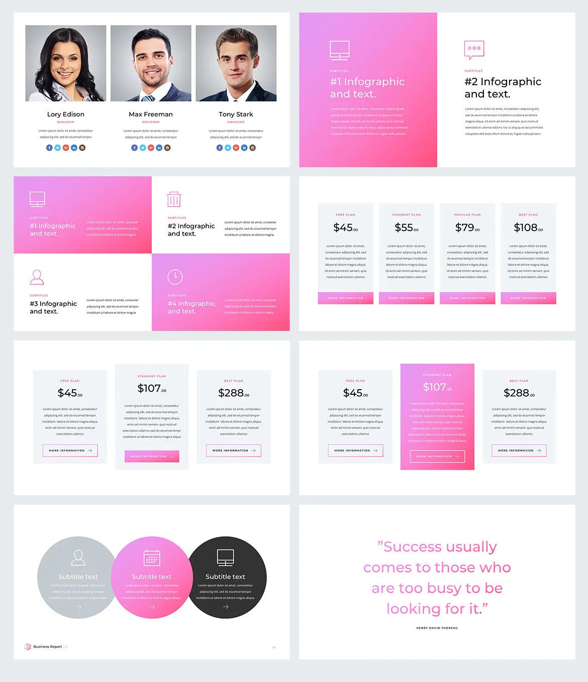 Business Report 2.0 Powerpoint Template - Etsy